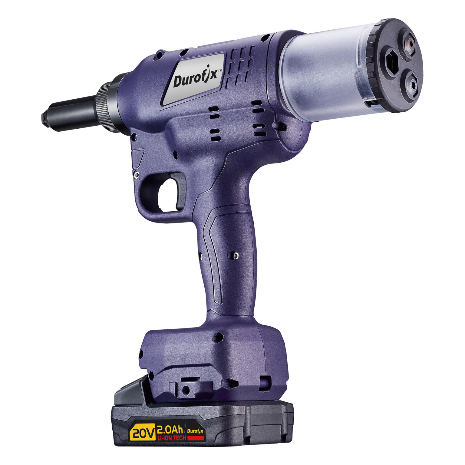 P20 series 20V BRUSHLESS Rivet Gun Tool, 20k N Pulling Force, up to 1/4 ...